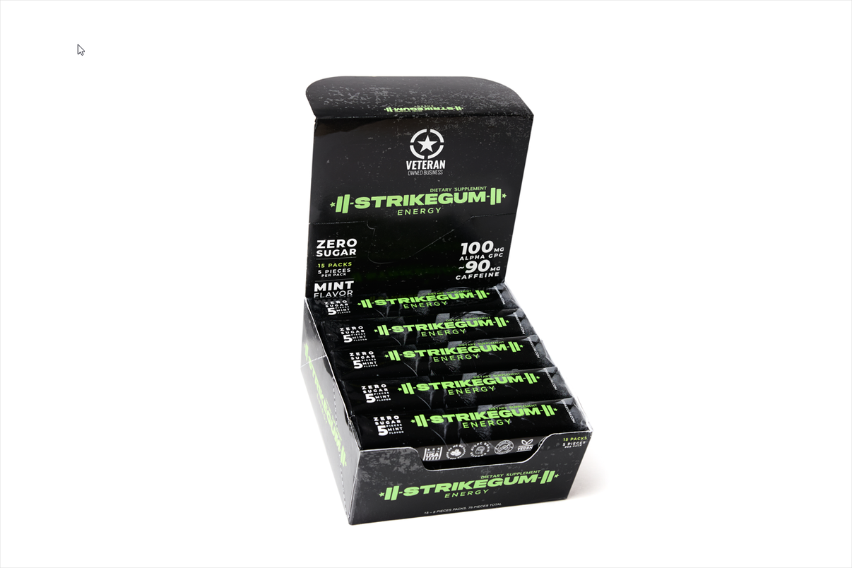 Strike Premium Energy Gum | Tray – StrikeGum